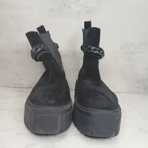 Karl Lagerfeld | Shoes | Karl Lagerfeld Reign Black Suede Chain Lug ...